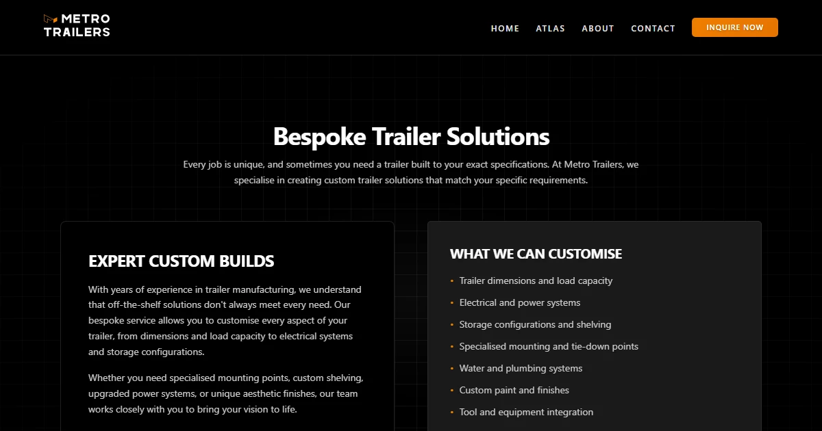 Bespoke Trailers | Metro Trailers