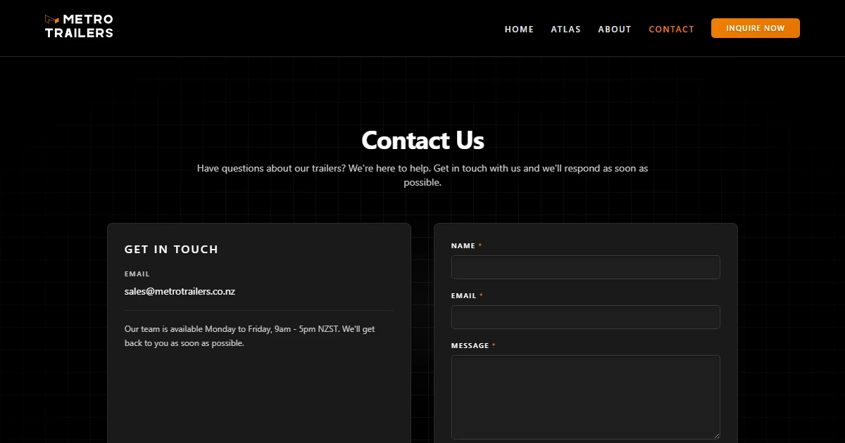 Contact Us | Metro Trailers
